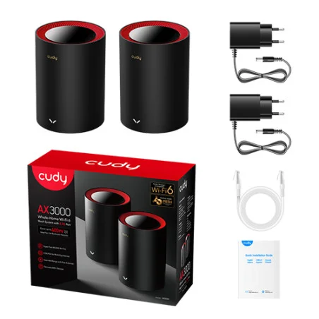 CUDY M3000 2-Pack AX3000 2.5G Dual Band Wi-Fi 6 Mesh System Router ...